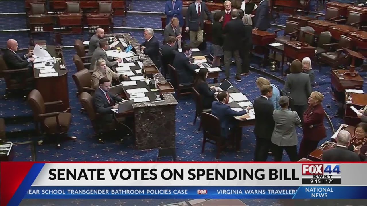 Senate Votes on Spending Bill - YouTube