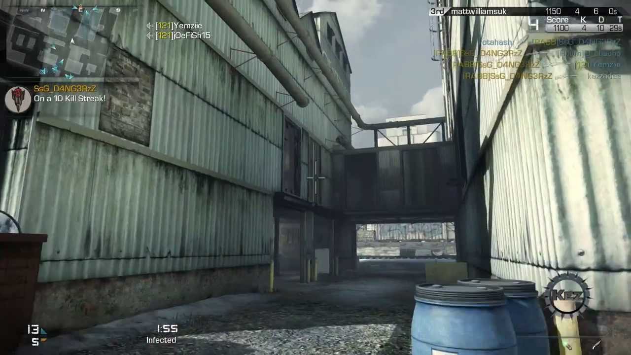 COD: Ghosts - Infected "Freight Roof" Throwing Knife Spots - YouTube