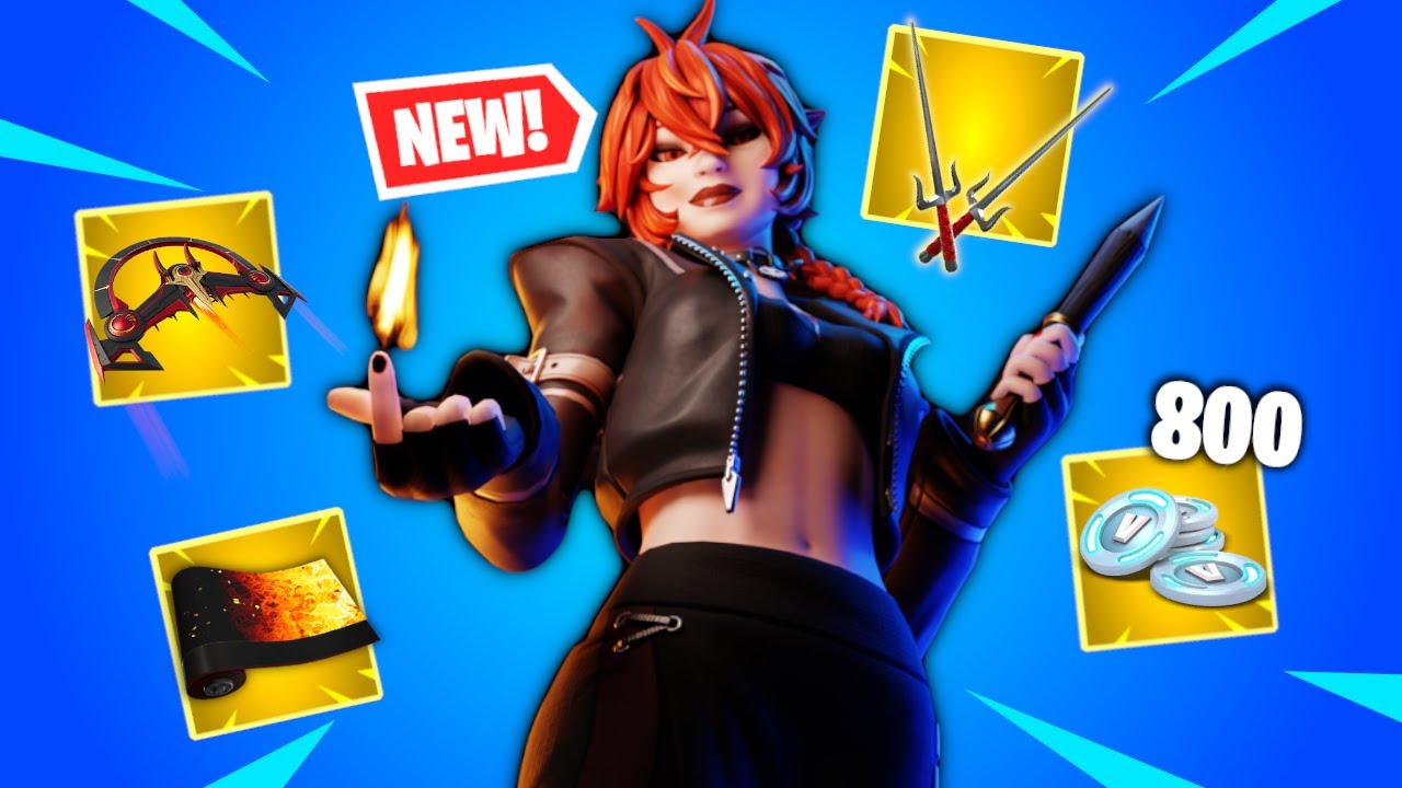 Fortnite Nix Scarlet Skin Gameplay & Combo - YouTube