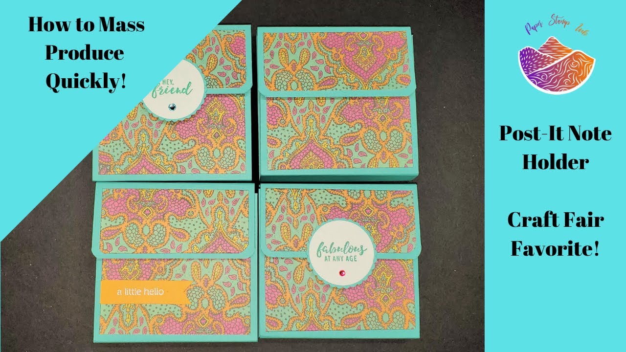 Simple Post-It Note Holder Craft Fair Idea - YouTube