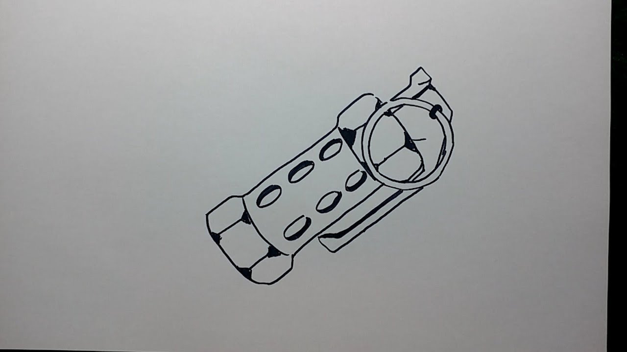 HOW TO DRAW FLASH GRENADE | MILITARY EQUIPMENT | EASY DRAWING FOR ...