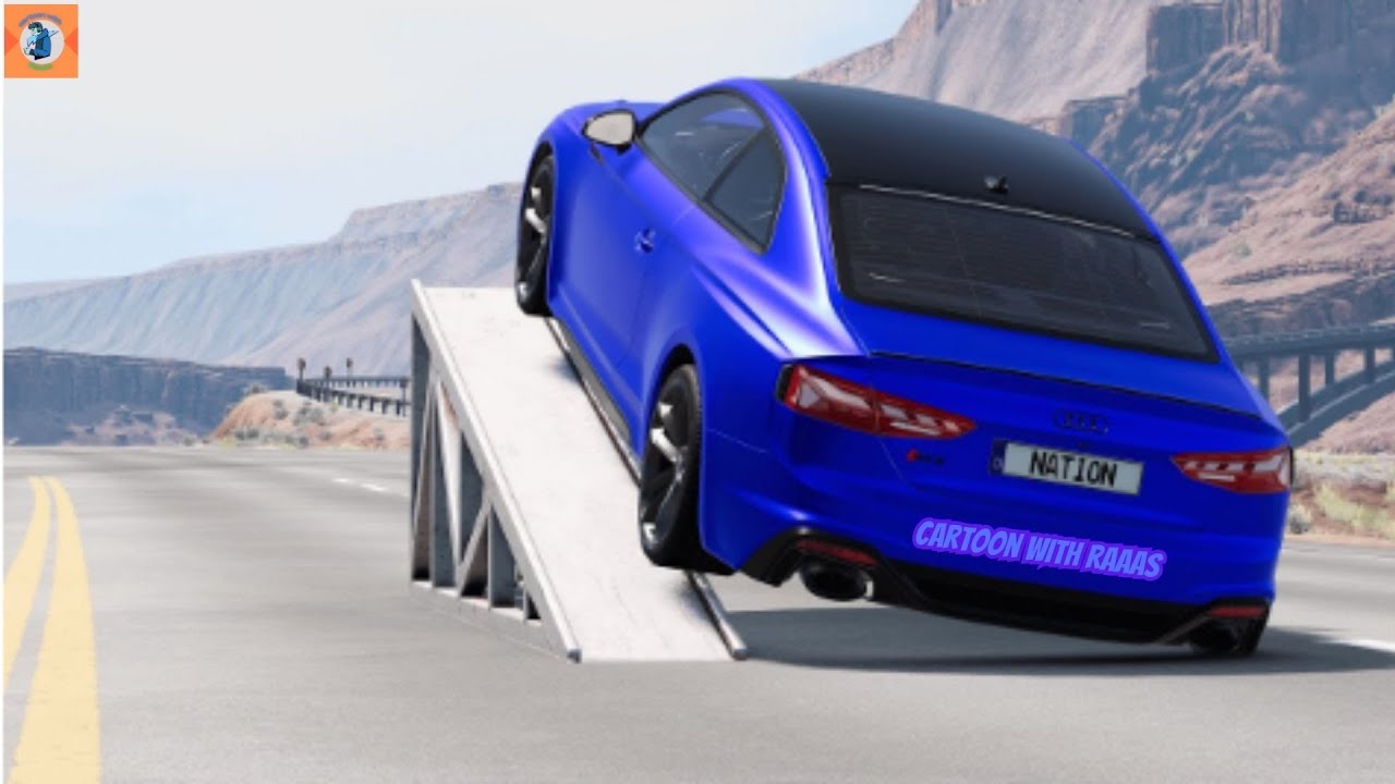 CARS VS MASSIVE RAMP #3 Big Ramp Jumps with Expensive Cars ...