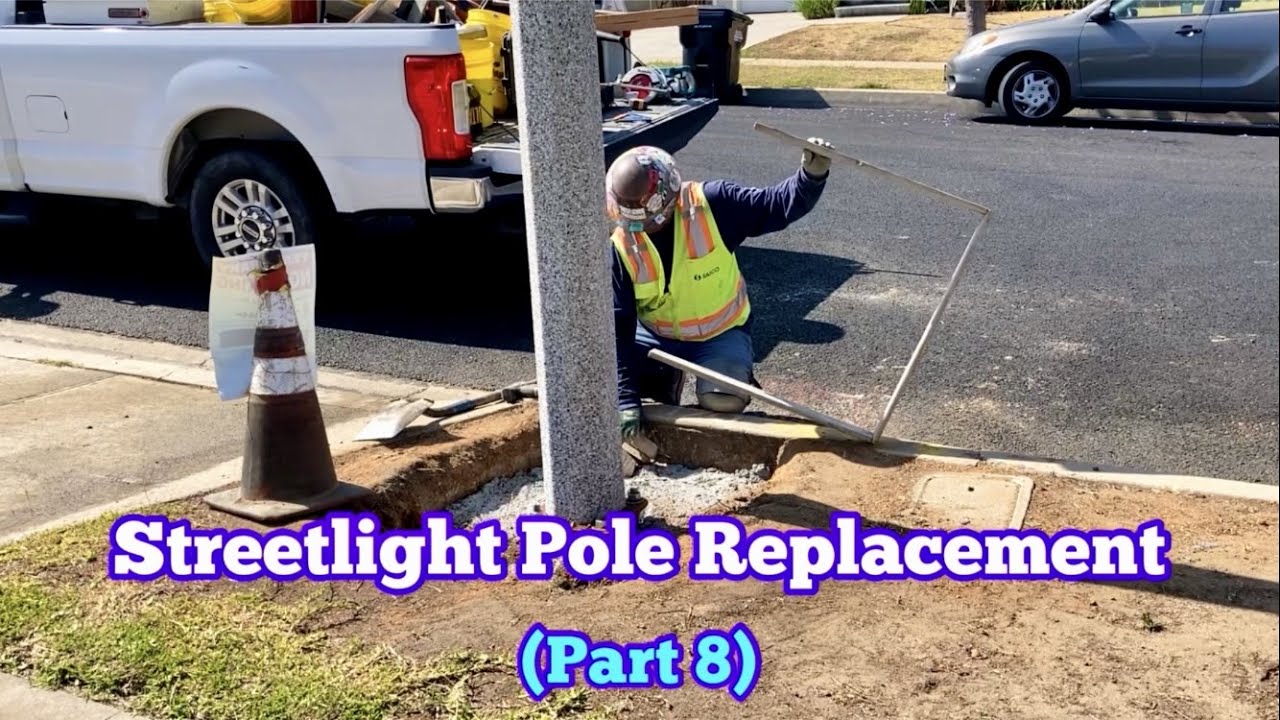Streetlight Pole Replacement (Part 8/9)｜Setting Concrete Form (COMPLETE ...