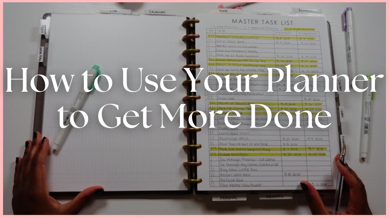 How to *Actually* Use Your Planner (to Get More Done) - YouTube
