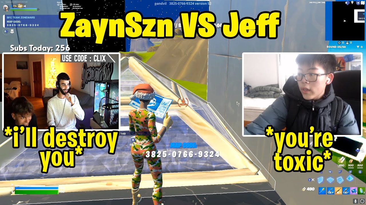 ZaynSzn VS Asian Jeff 1v1 Zone Wars on Clix Live Stream! - YouTube