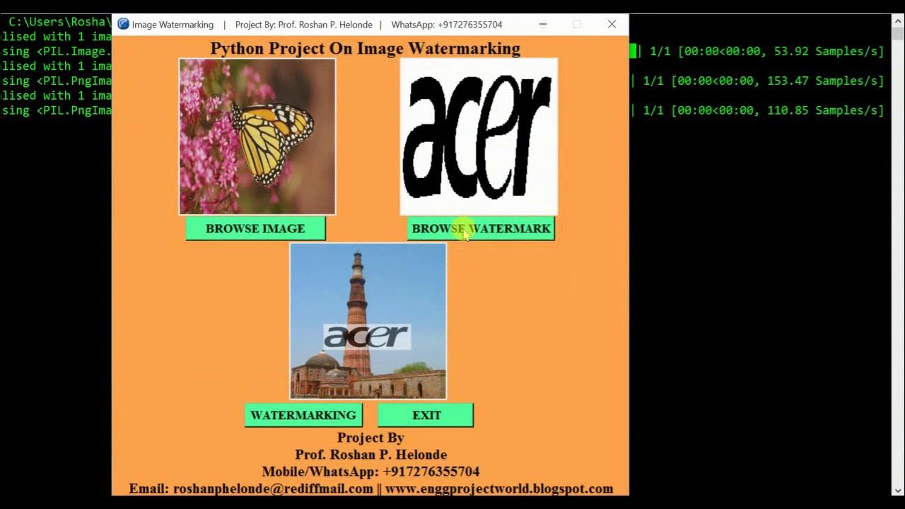 Image Watermarking Using Python Project With Source Code - YouTube