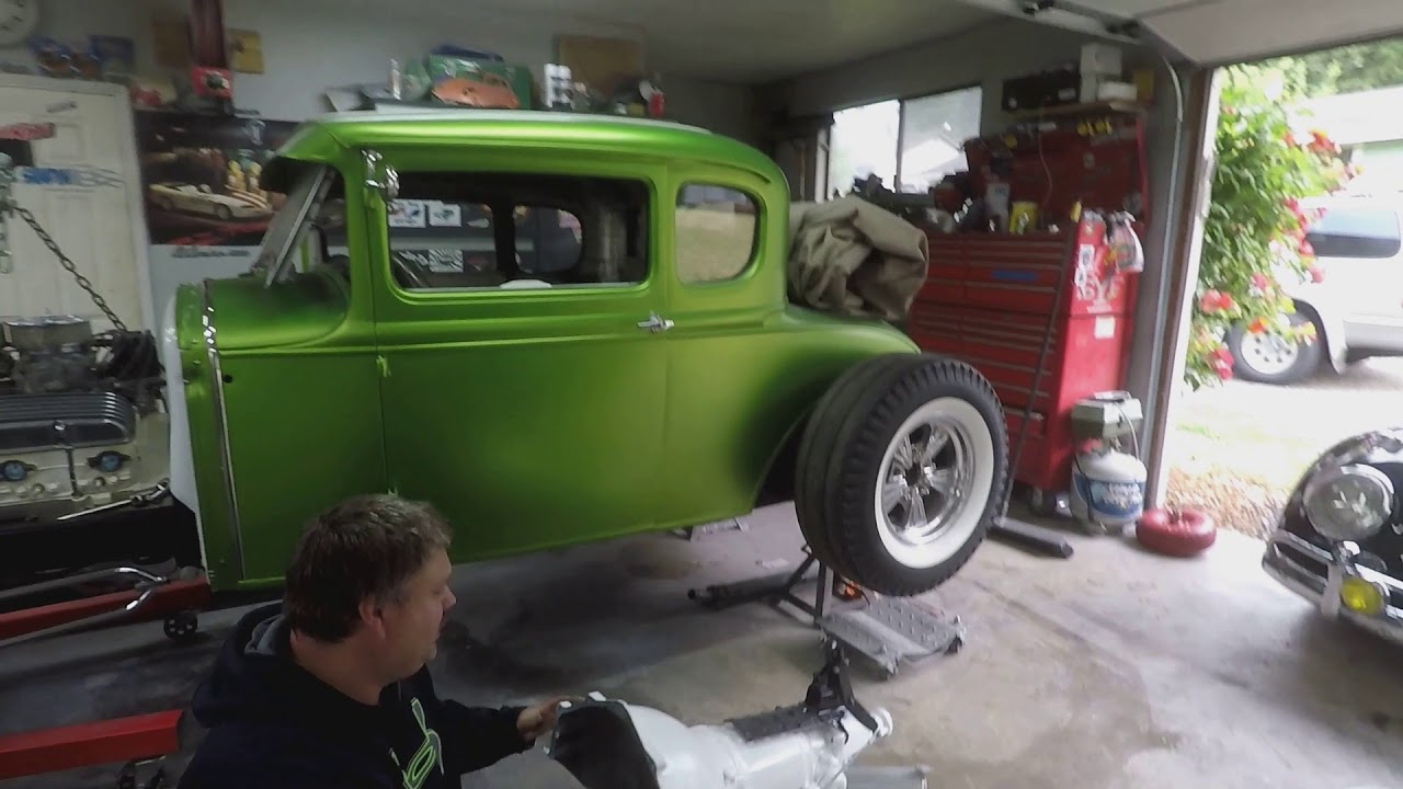 Engine back in the Model A hot rod. - YouTube