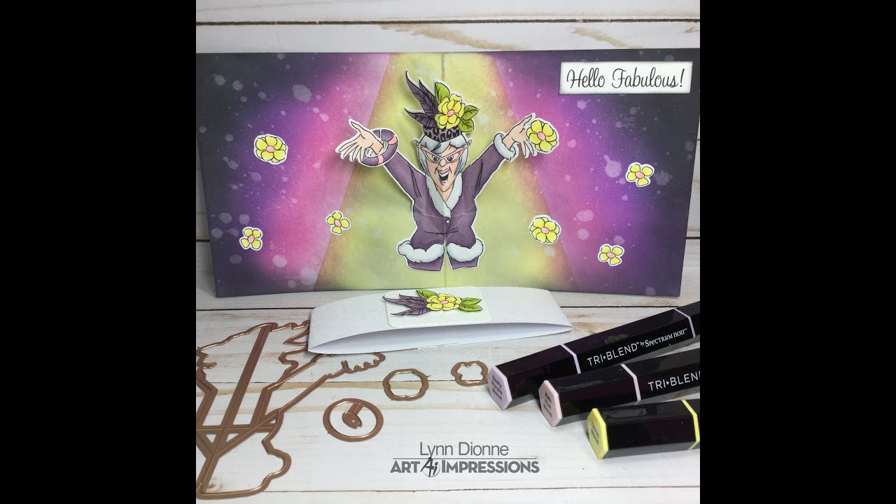 Art Impressions Glamour Pop-up Card - YouTube
