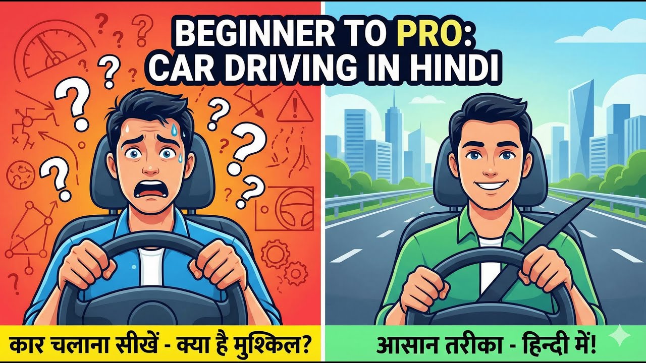 How to Drive a Car for Beginners in Hindi | Full Car Driving Lesson ...
