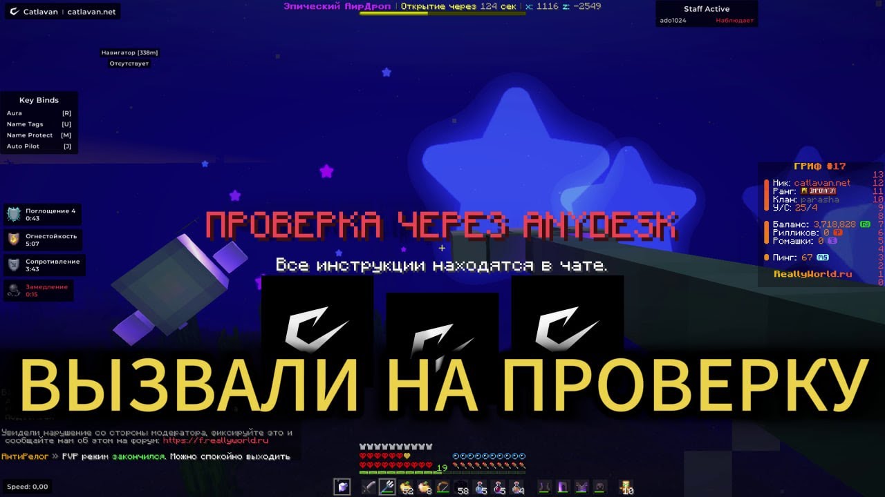 ВЫЗВАЛИ НА ПРОВЕРКУ? ПОСЛЕДНЕЕ ЛЕТНЕЕ ГРИФЕР ШОУ НА REALLYWORLD С ЛУЧШИМ ЧИТОМ CATLAVAN CLIENT ...