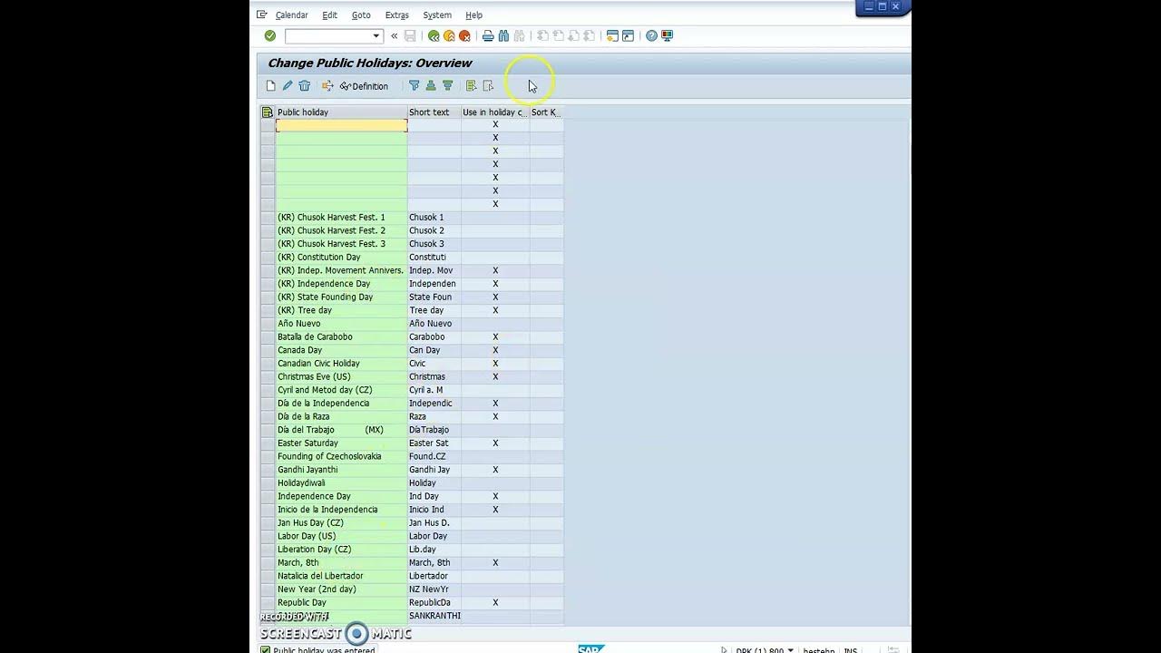 SAP-SD | CALENDAR WITH PUBLIC FIXED/SCAL - YouTube