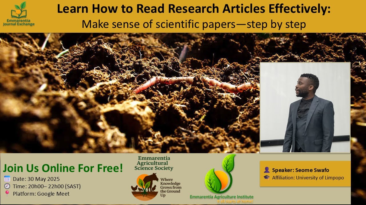How to Read Academic Articles Effectively | Webinar with Seome Swafo ...