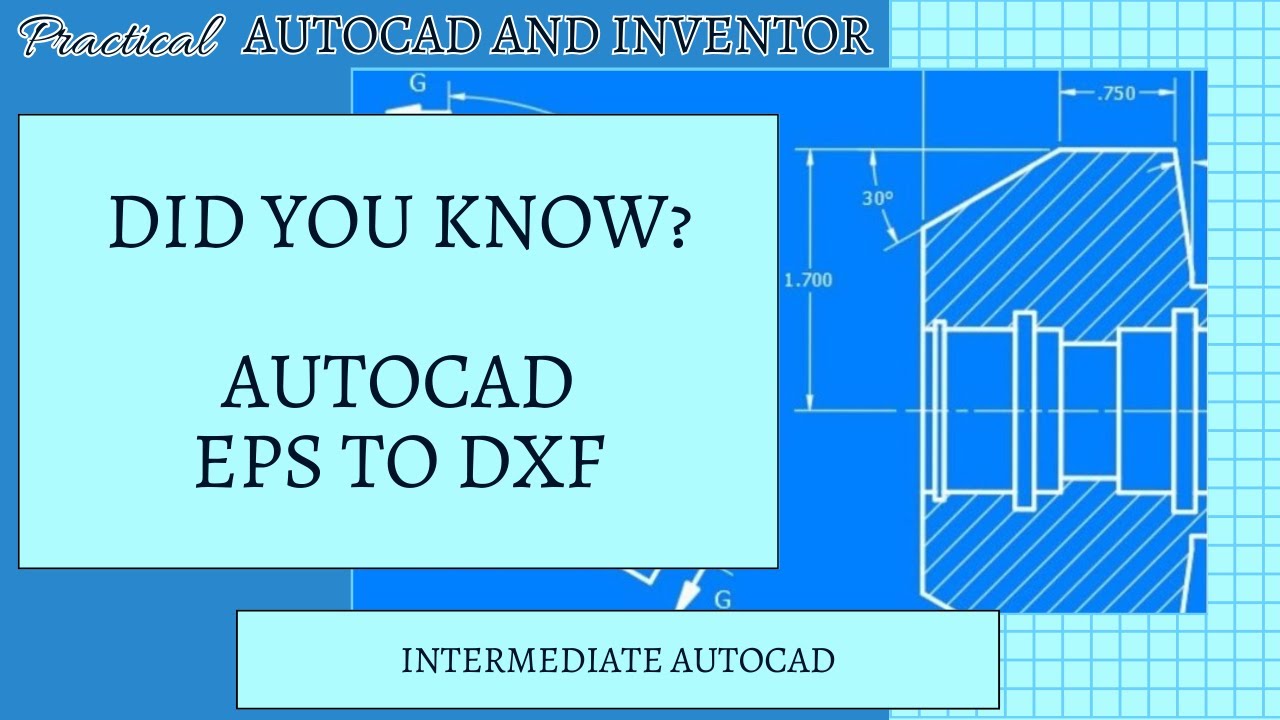 AutoCAD - eps to dxf - YouTube