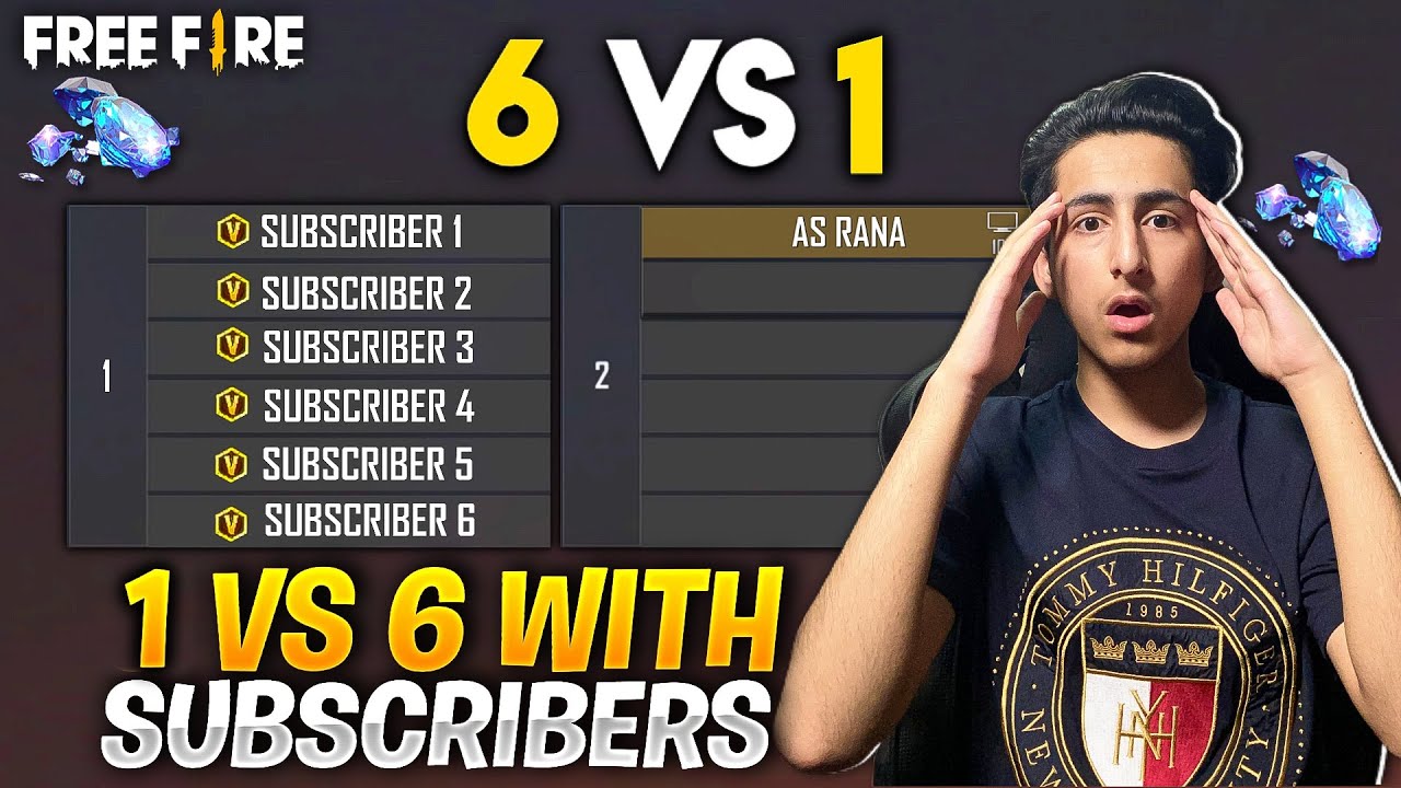 As Rana Vs 6 Subscriber In Clash Squad 1 vs 6 😱😱- Garena Free Fire ...
