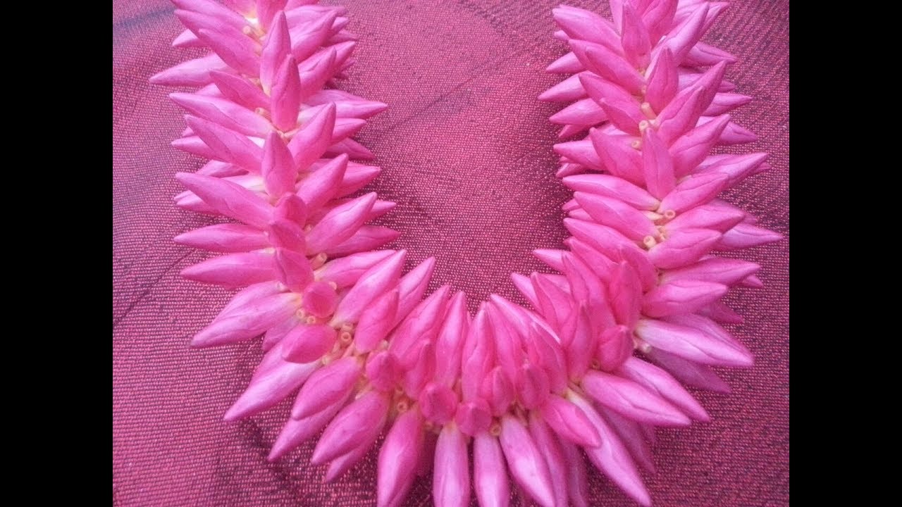 செவ்வரளி [செவ்வலரி] அரும்பு மாலை | How to tie Oleander [Nerium] Bud ...
