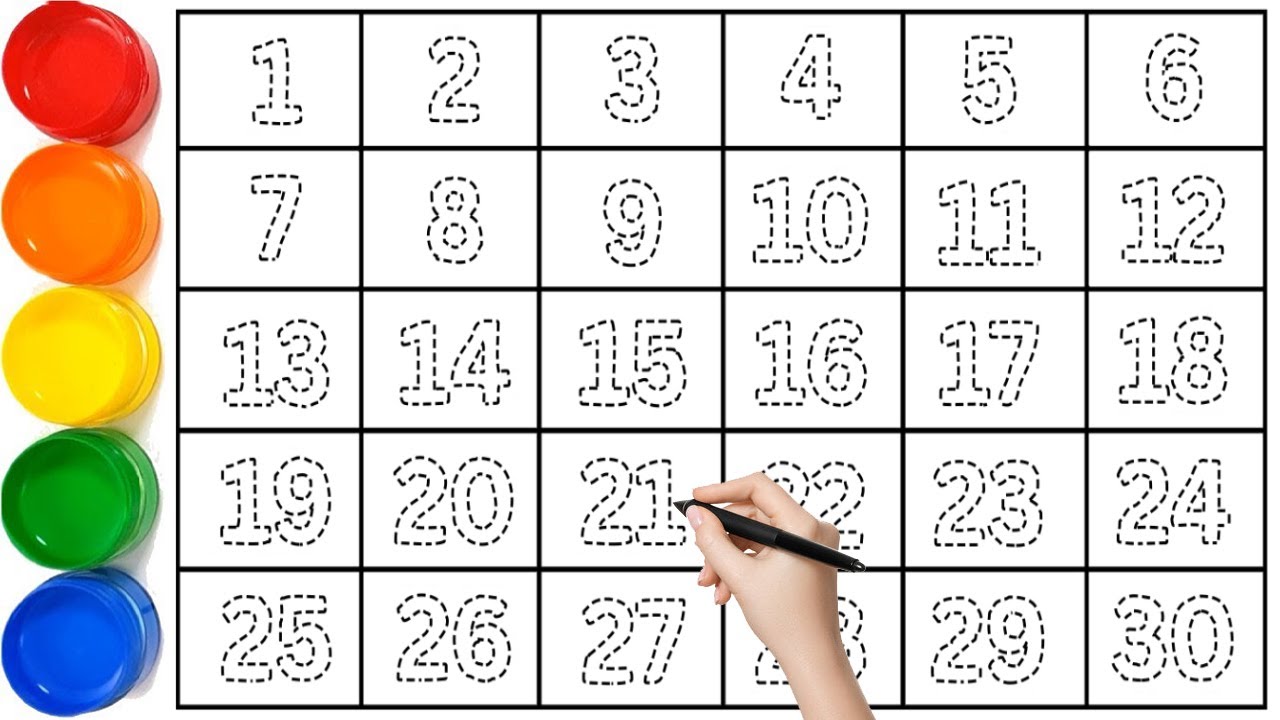 How to Draw and Paint Numbers for Kids | Count Numbers | 123 for Kids ...