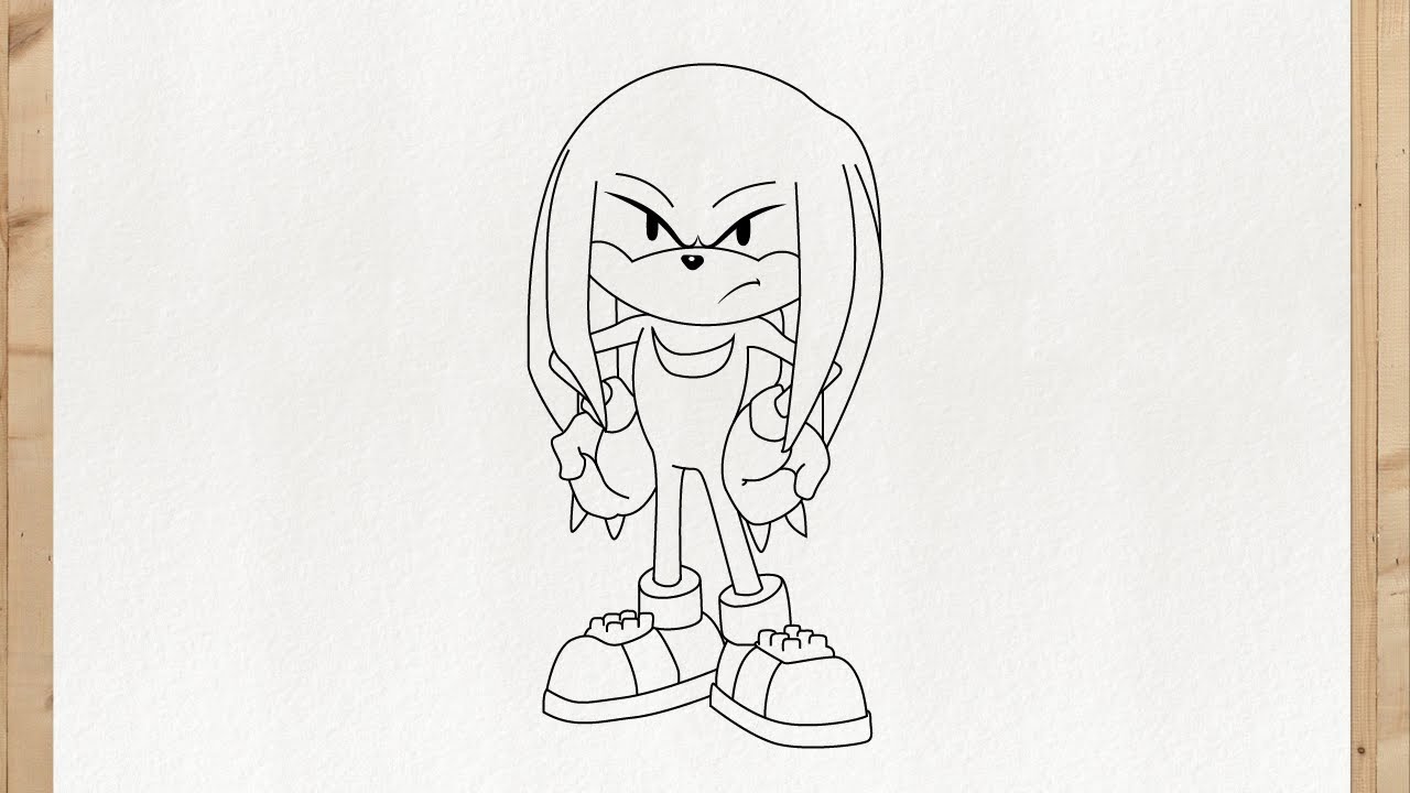 How to draw KNUCKLES FROM SONIC (Classic, Hedgehog and Boom) - step by ...