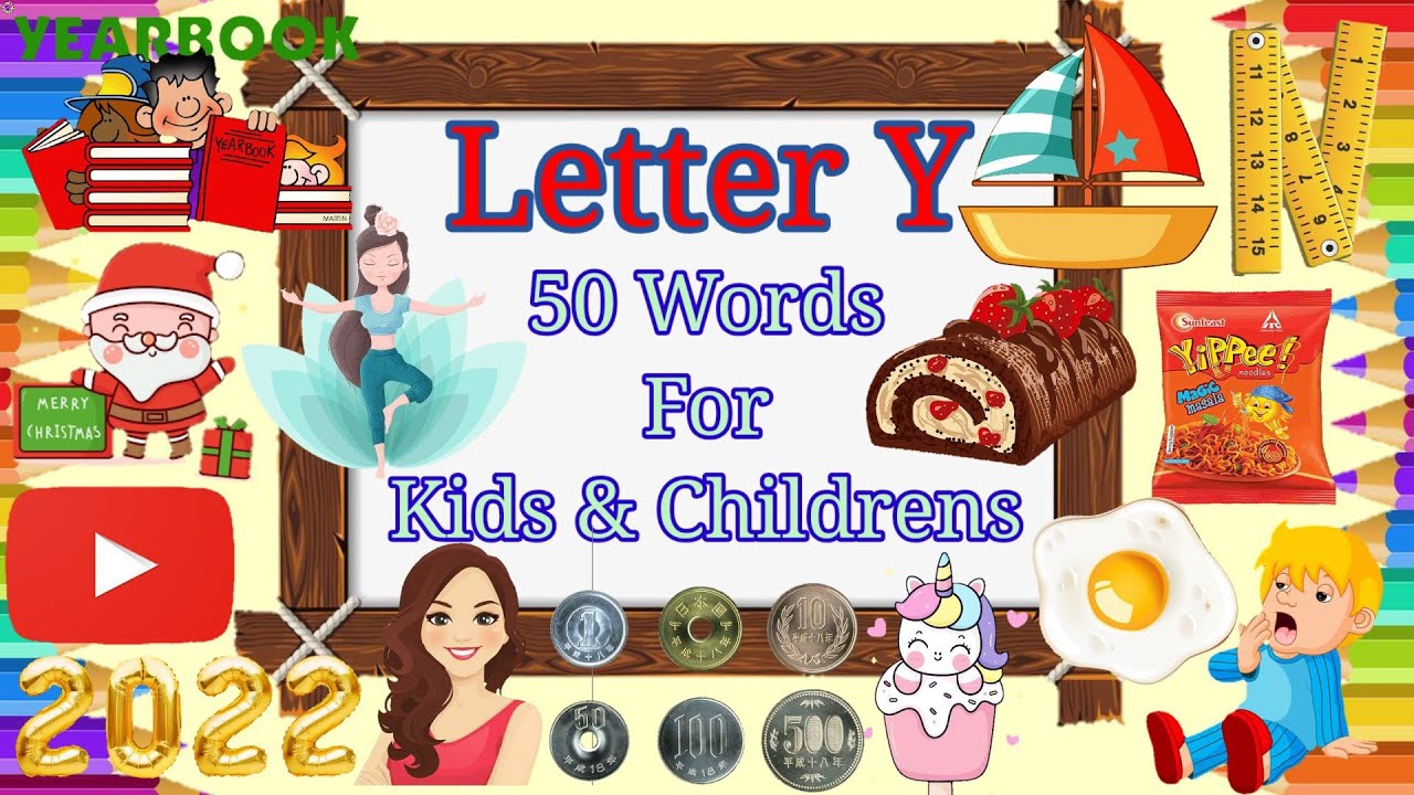 50 Words Start With Y / Letter Y Words for Kids & Children's / Phonics ...