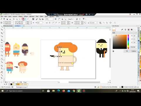 Tutorial cara simple membuat Karakter animasi di Corel Draw x7 bagi ...