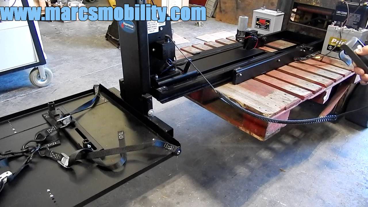 Harmar AL690 Side Door Electric Lift by Marc's Mobility - YouTube