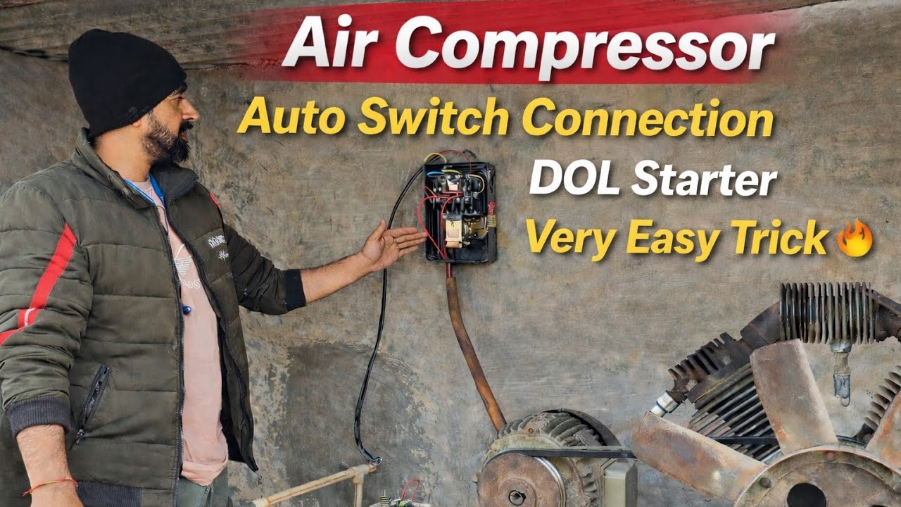 Auto Cut Switch Connection with DOL Starter | Industrial Compressor ...