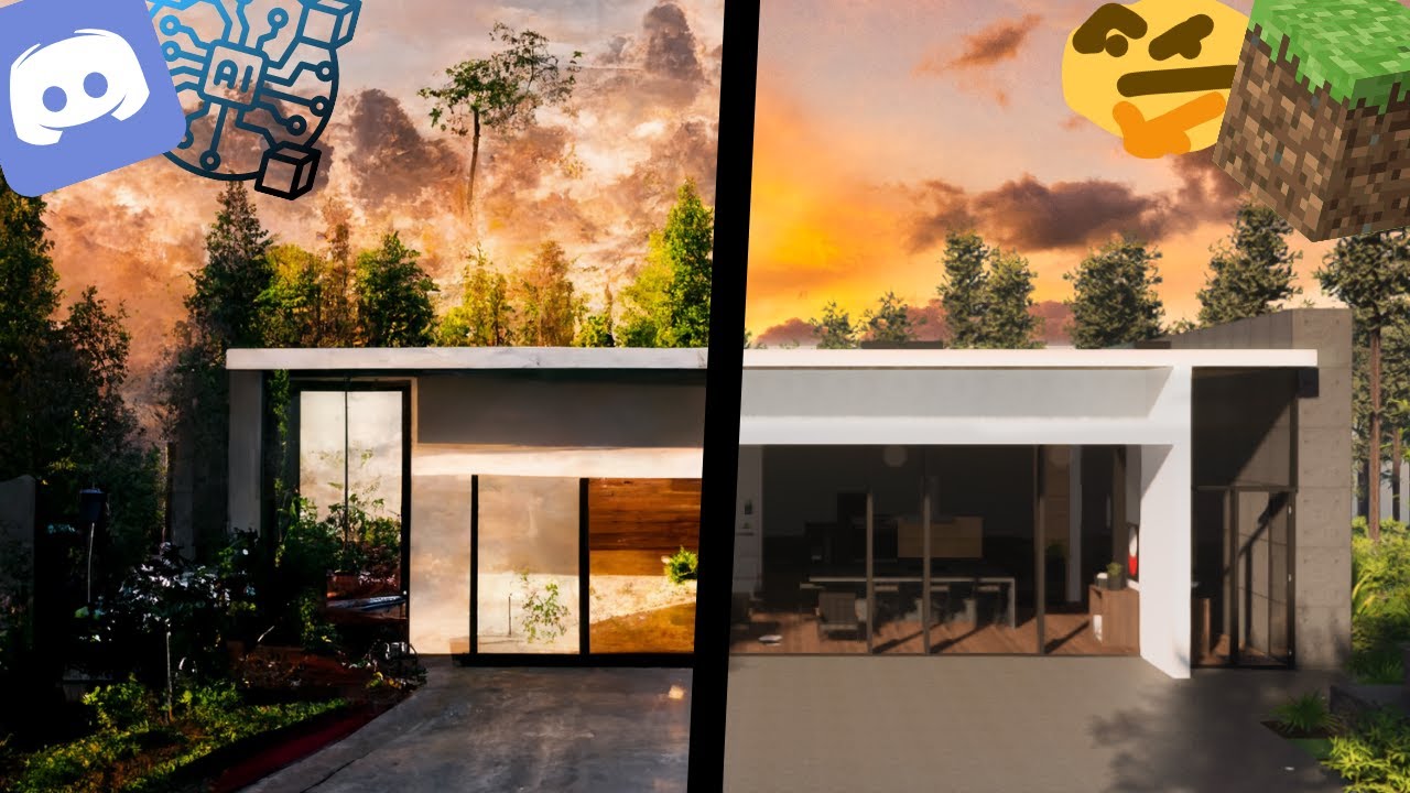 Midjourney AI generated this Minecraft modern house - 4K Cinematic ...