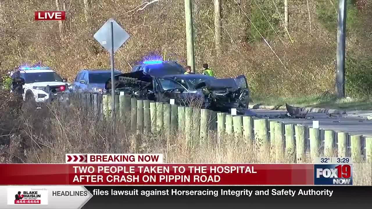 Two people taken to hospital after crash on Pippin Road - YouTube