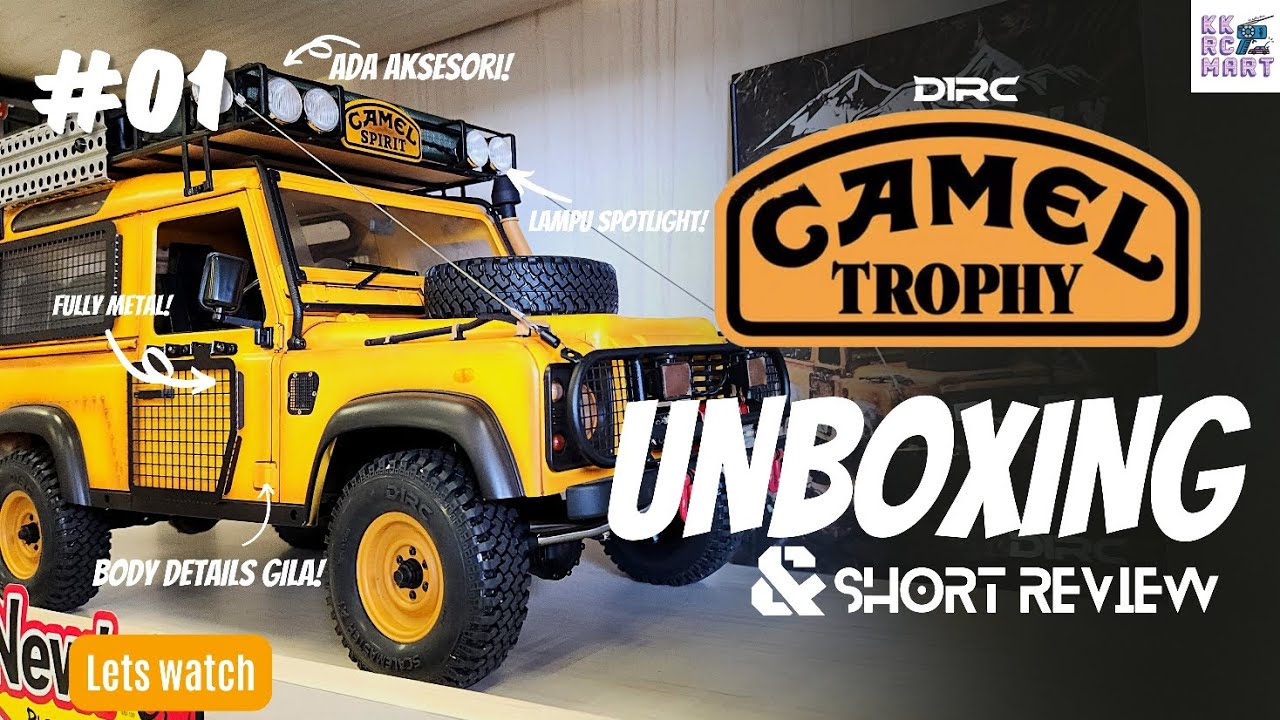 #01 UNBOXING & SHORT REVIEW | (KIT VER) CAMEL TROPHY - DEFENDER D90 ...
