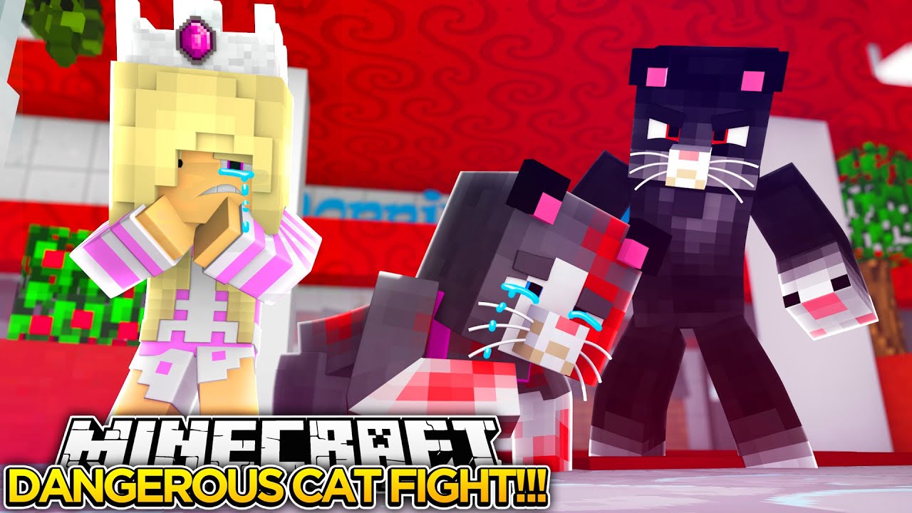 CASSIE THE CAT GETS INTO A FIGHT!!!- Minecraft - Baby Leah Adventures ...