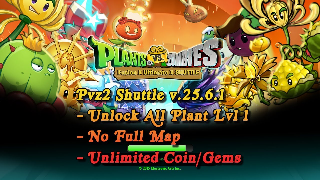 Pvz2 Shuttle v.25.6.1 - Unlock All Plant Lvl 1 | No Full Map | Plant Vs ...