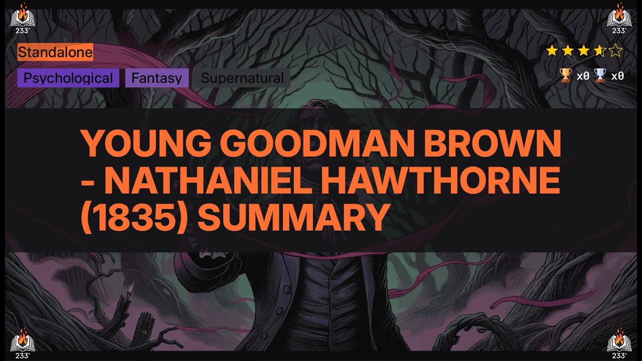 Young Goodman Brown - Nathaniel Hawthorne (1835) Summary - YouTube
