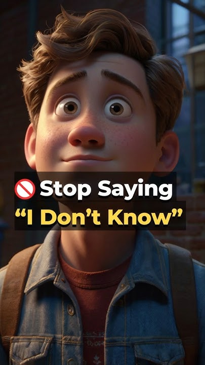 Stop Saying “I Don’t Know” — Say This Instead! - YouTube