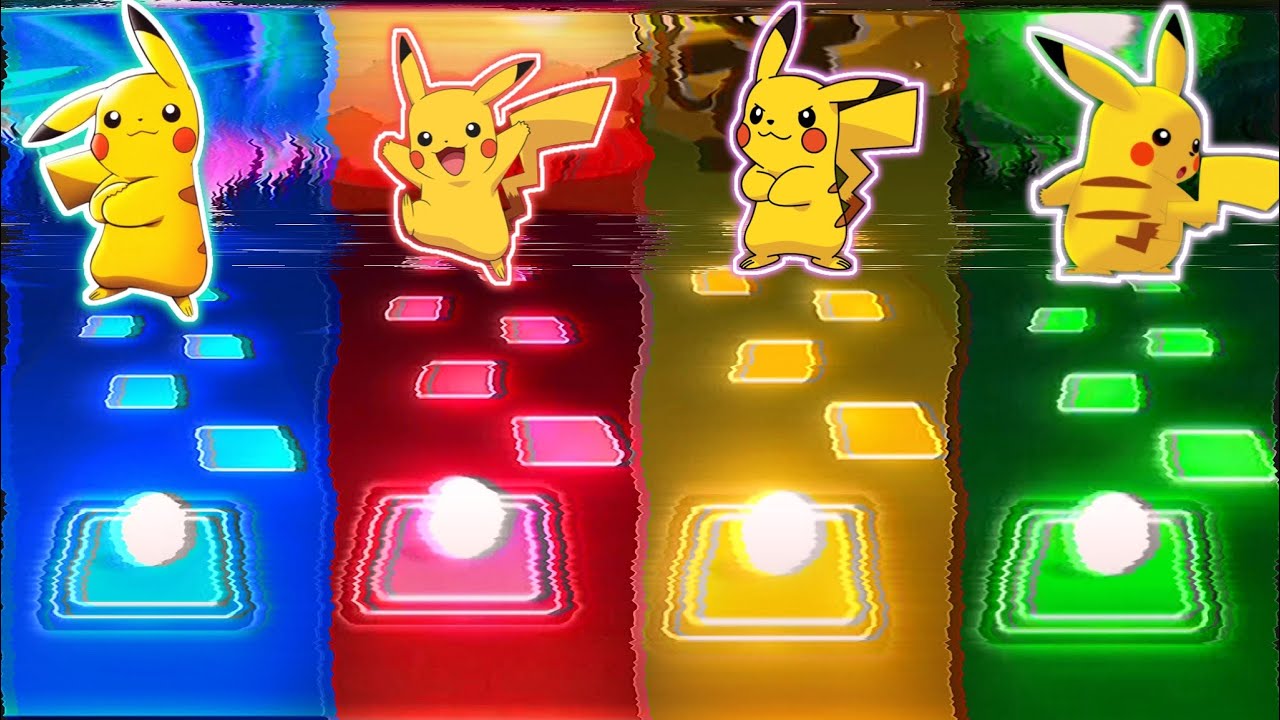 Pikachu vs Pikachu vs Pikachu vs Pikachu - Tiles Hop EDM Rush - YouTube