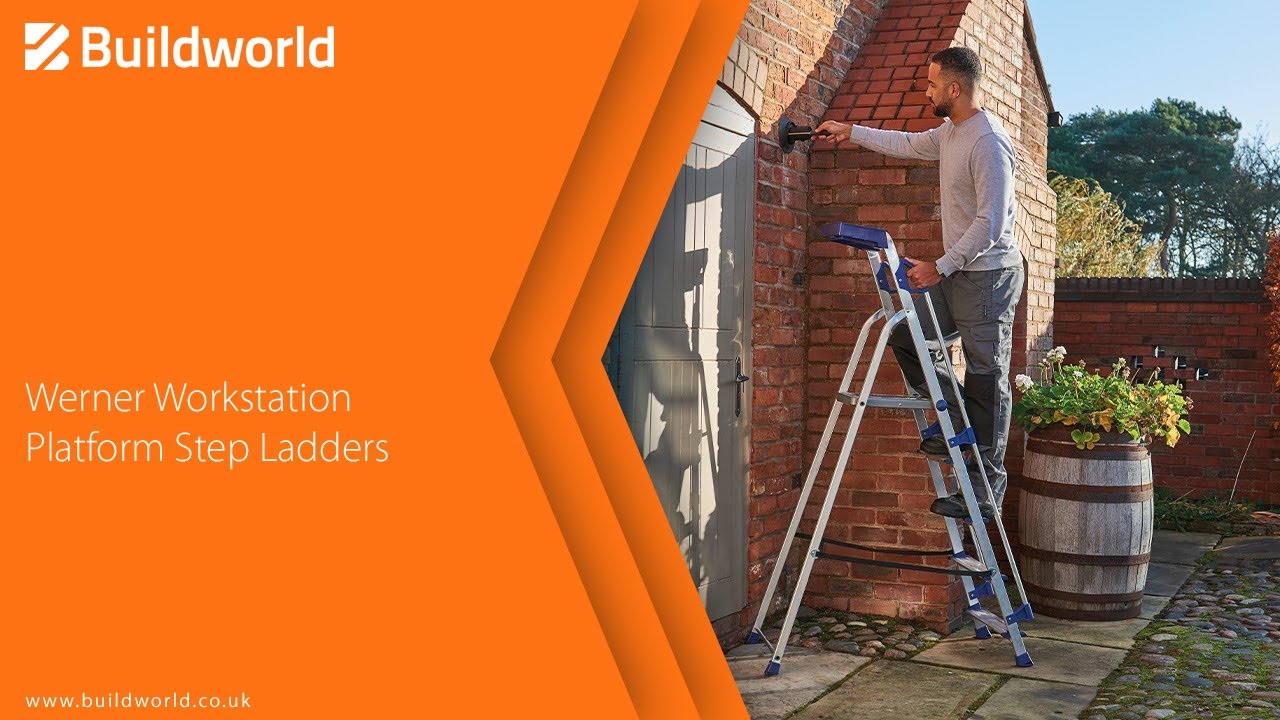 Werner Workstation Platform Step Ladders - YouTube
