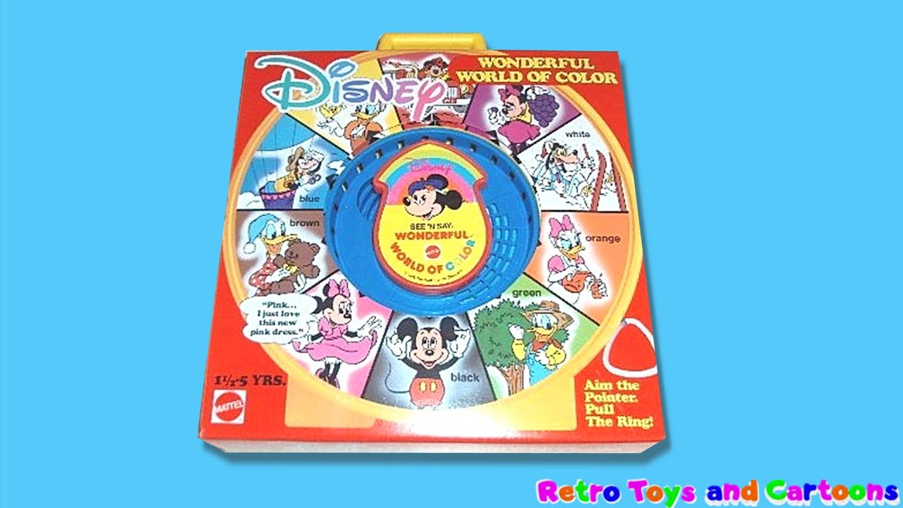 Disney Wonderful World of Color See 'N Say Talking Toy Mattel ...