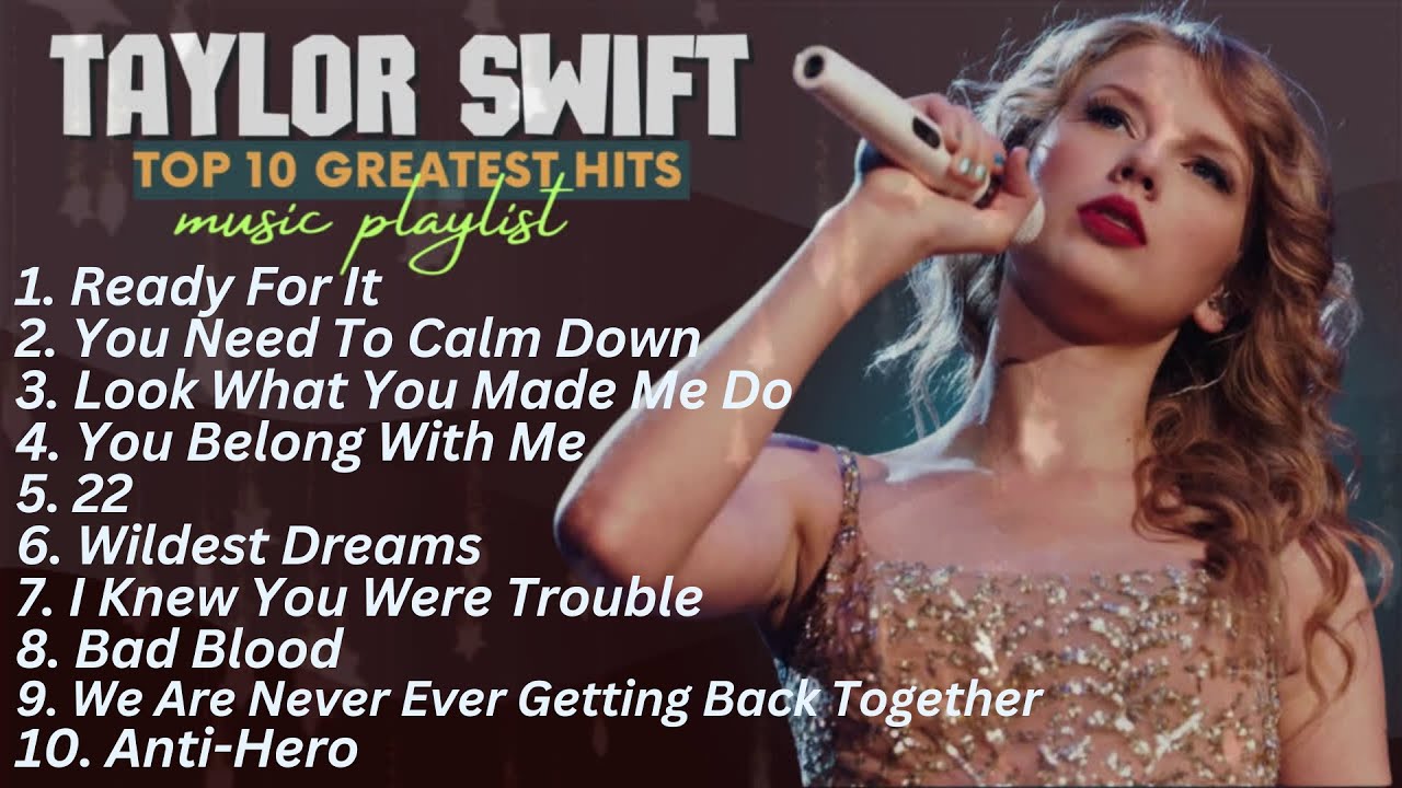 Taylor Swift - Top 10 Popular Songs 2024 - YouTube