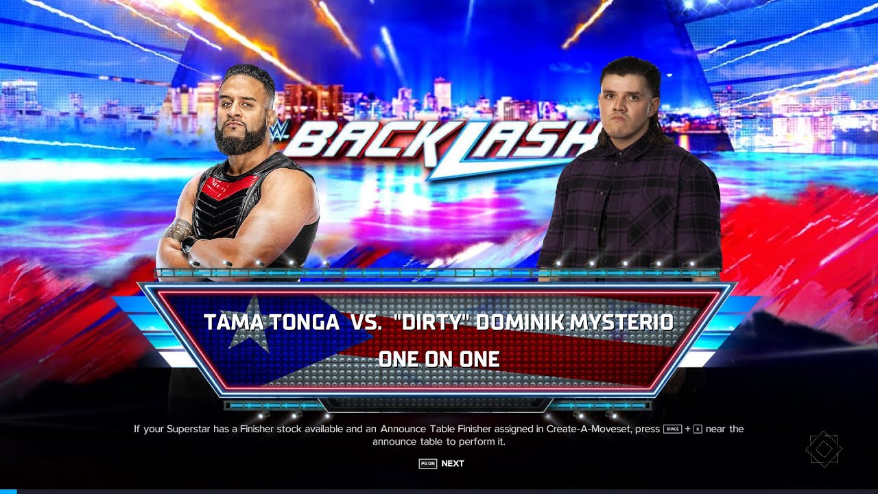 [ backlash france spring 1 round ] - tama tonga vs dominik mysterio ...
