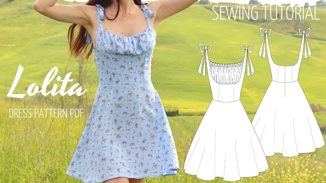 Sew a cottagecore dress |Sewing Tutorial+Pattern PDF| Lolita Dress ...