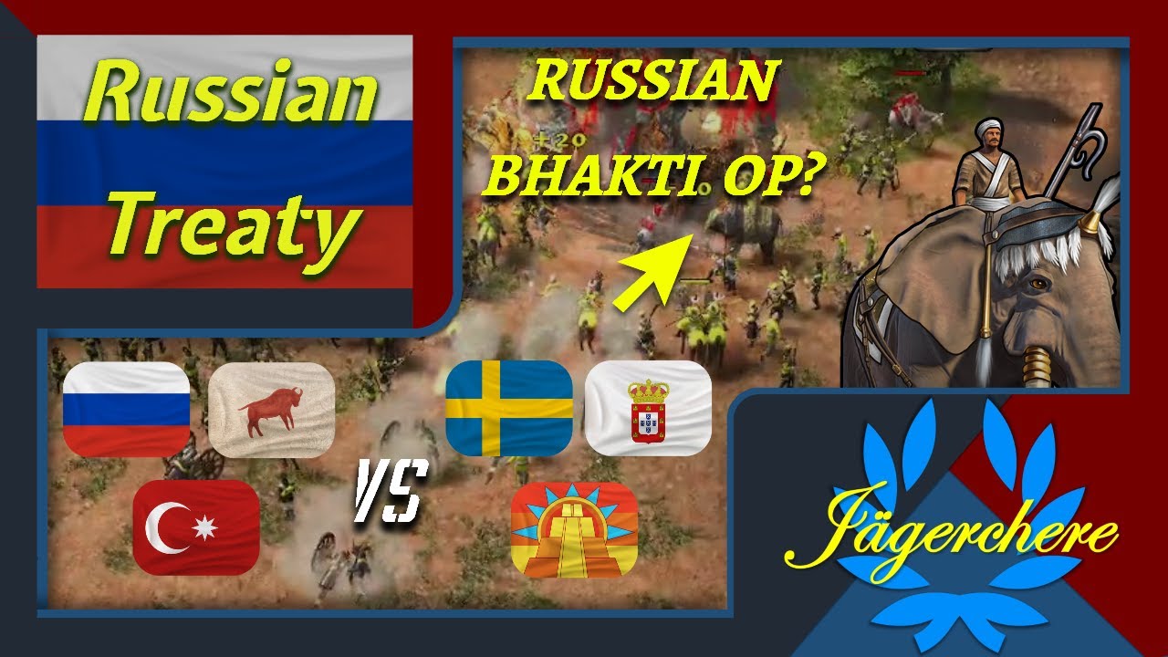 RUSSIAN ELEPHANT OP!? | 3v3 Treaty with Russian | AOE III: DE - YouTube