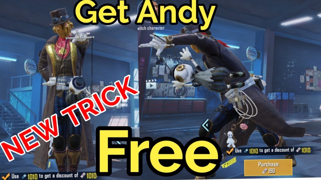 Andy Character Pubg Free | First Look of Andy And Free Tricks To Get ...