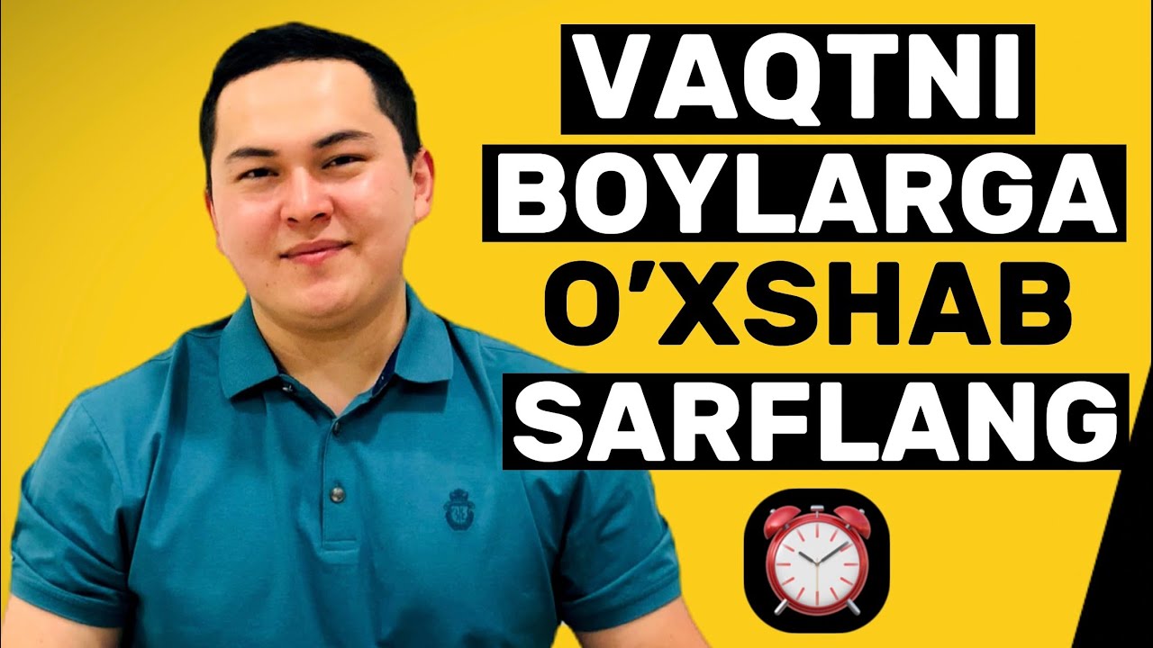 Vaqtdan unumli foydalanish usullari (yo’llari). Ibrohim Pro - YouTube