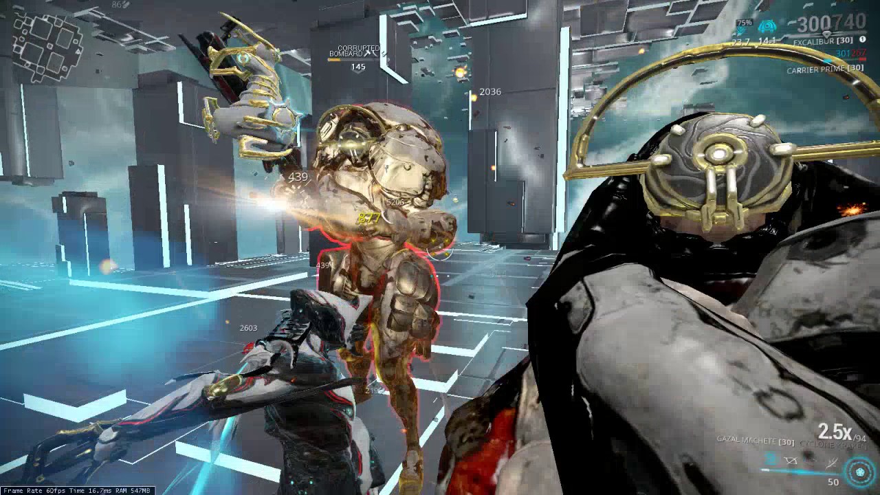 [Warframe] Gazal Machette Riven vs 145 Corrupted heavy gunner Bombard ...