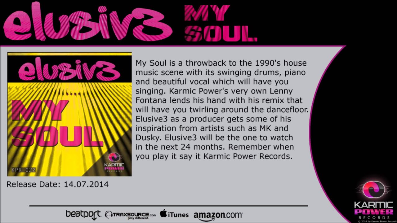 Elusiv3 - My Soul (Lenny Fontana Remix) - YouTube