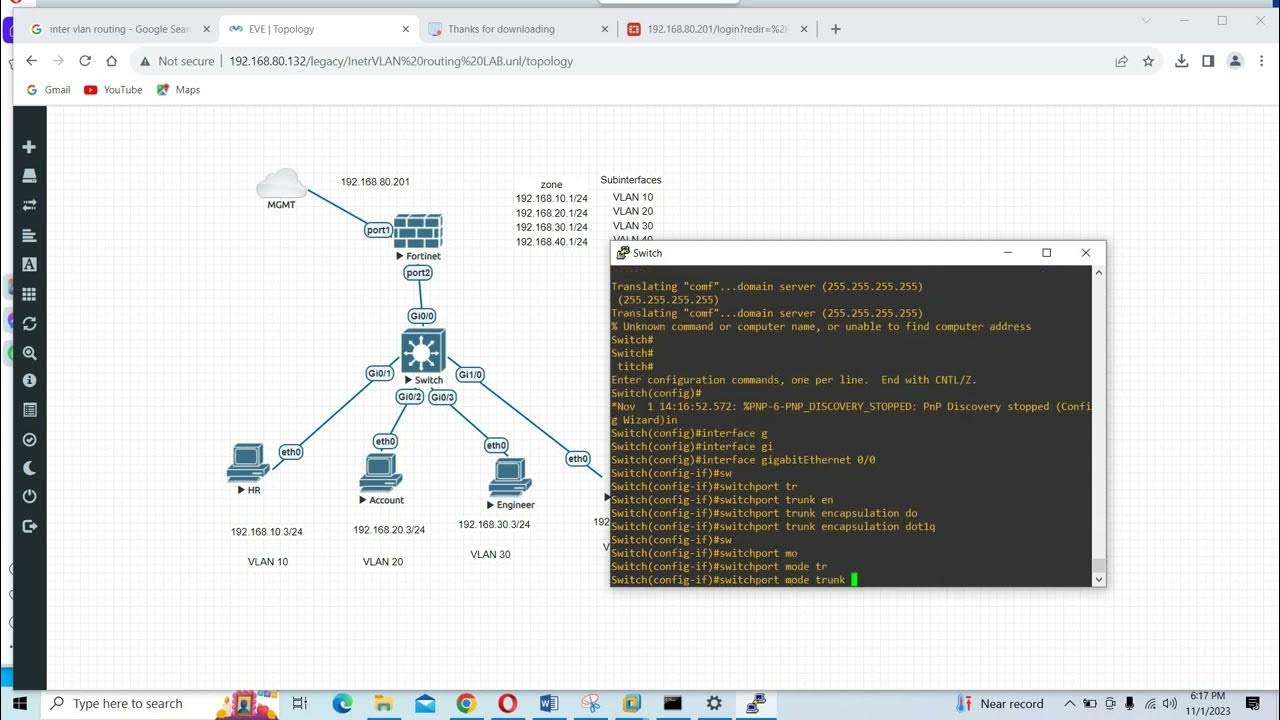 Set up Inter VLAN Routing in Fortinet Firewall By Networking - YouTube