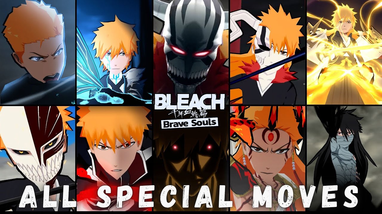 All Ichigo Kurosaki Special Moves Bleach Brave Souls - YouTube