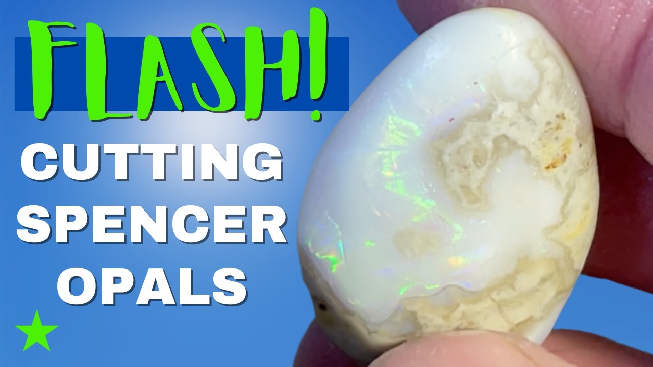 Cutting Spencer Opals - Pink Crystal, Rainbow FLASH - YouTube