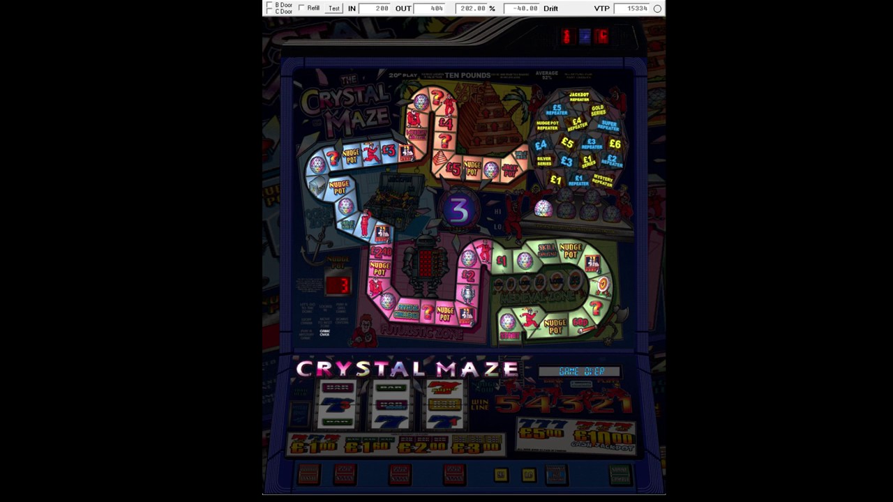 Barcrest Crystal Maze SWP DX Fruit Machine Emulation - YouTube