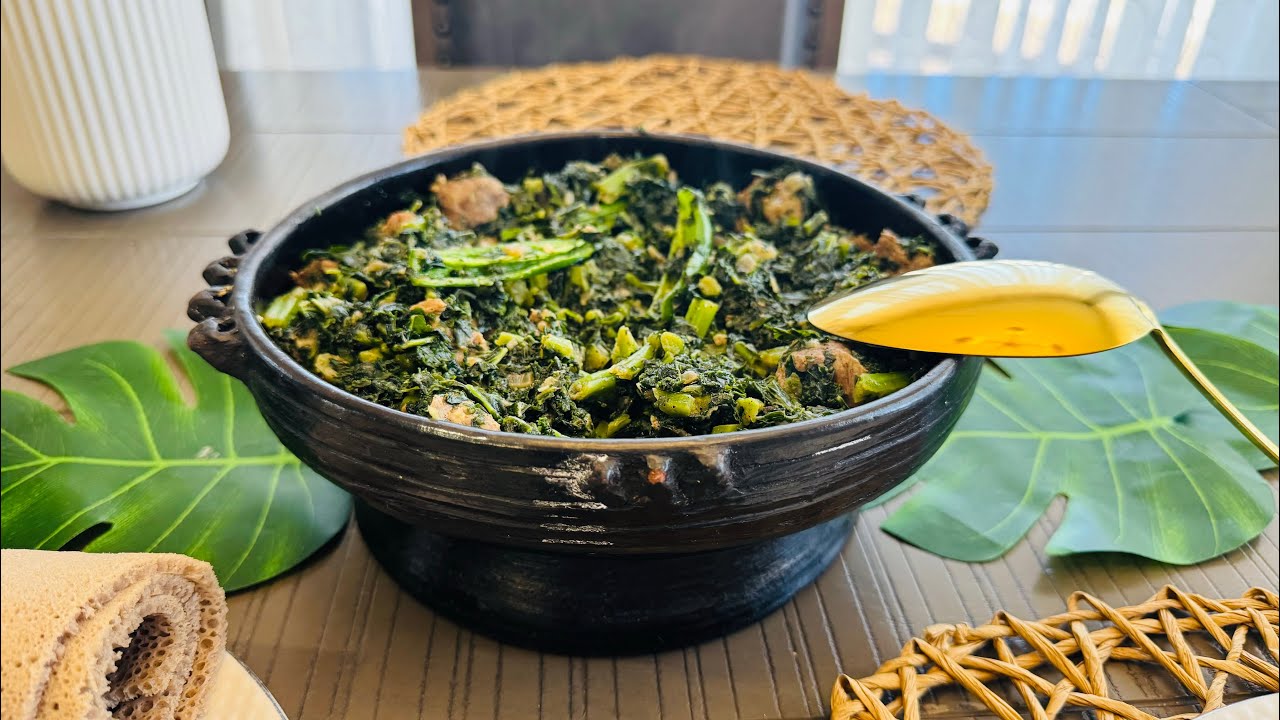 Hamli besega recipe (Gomen besega) - YouTube