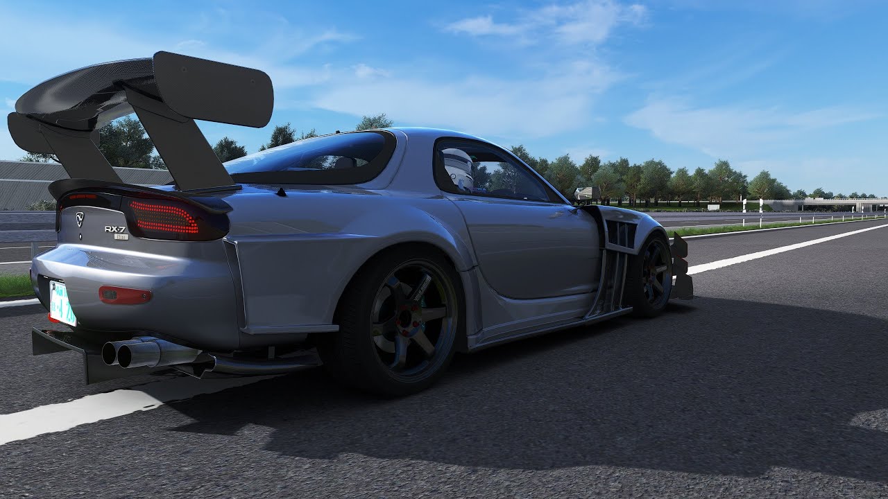 3000HP MAZDA RX7 highway pulls and sound-Assetto Corsa - YouTube