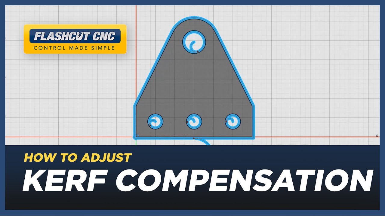 Kerf Compensation for Toolpaths - FlashCut CAD/CAM/CNC Software - YouTube
